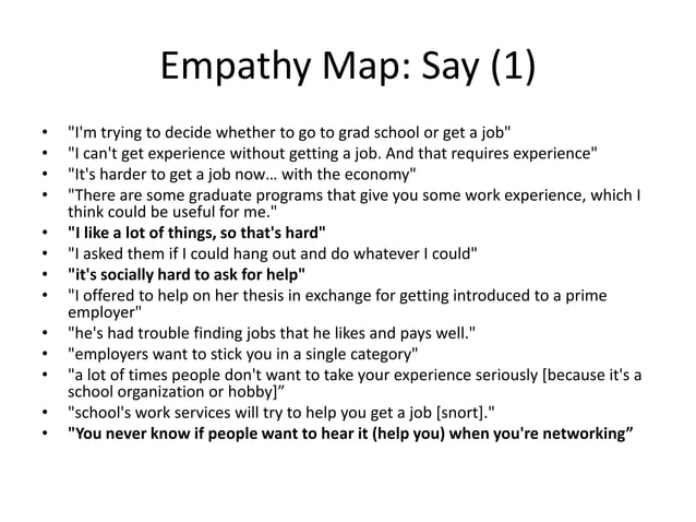 Empathy map and problem statement | PPT