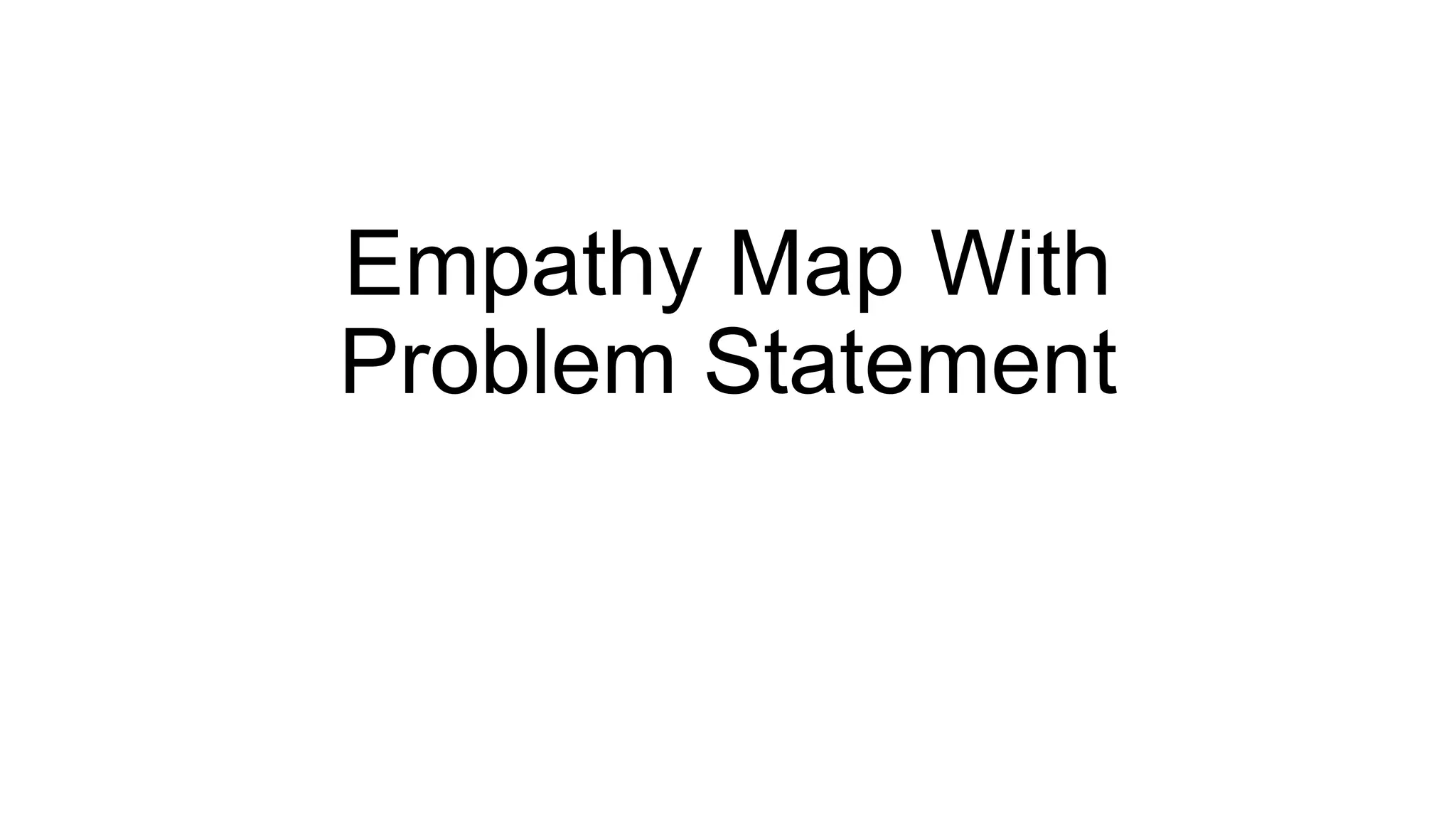 Empathy map with problem statement ramesh | PPTX