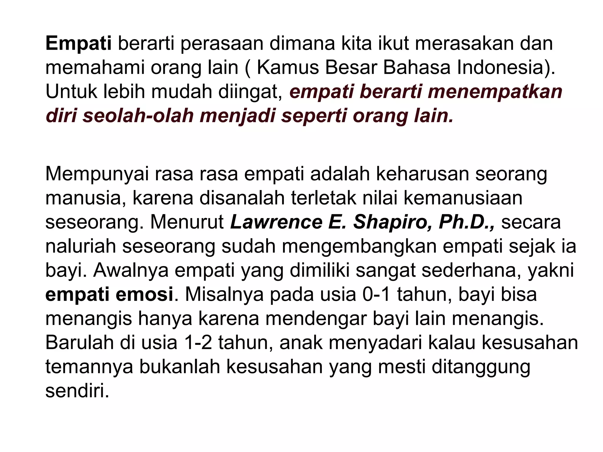 Empati`(modul empati dan motivasi) | PPT