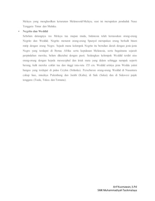 Empat ras nenek moyang indonesia | DOCX