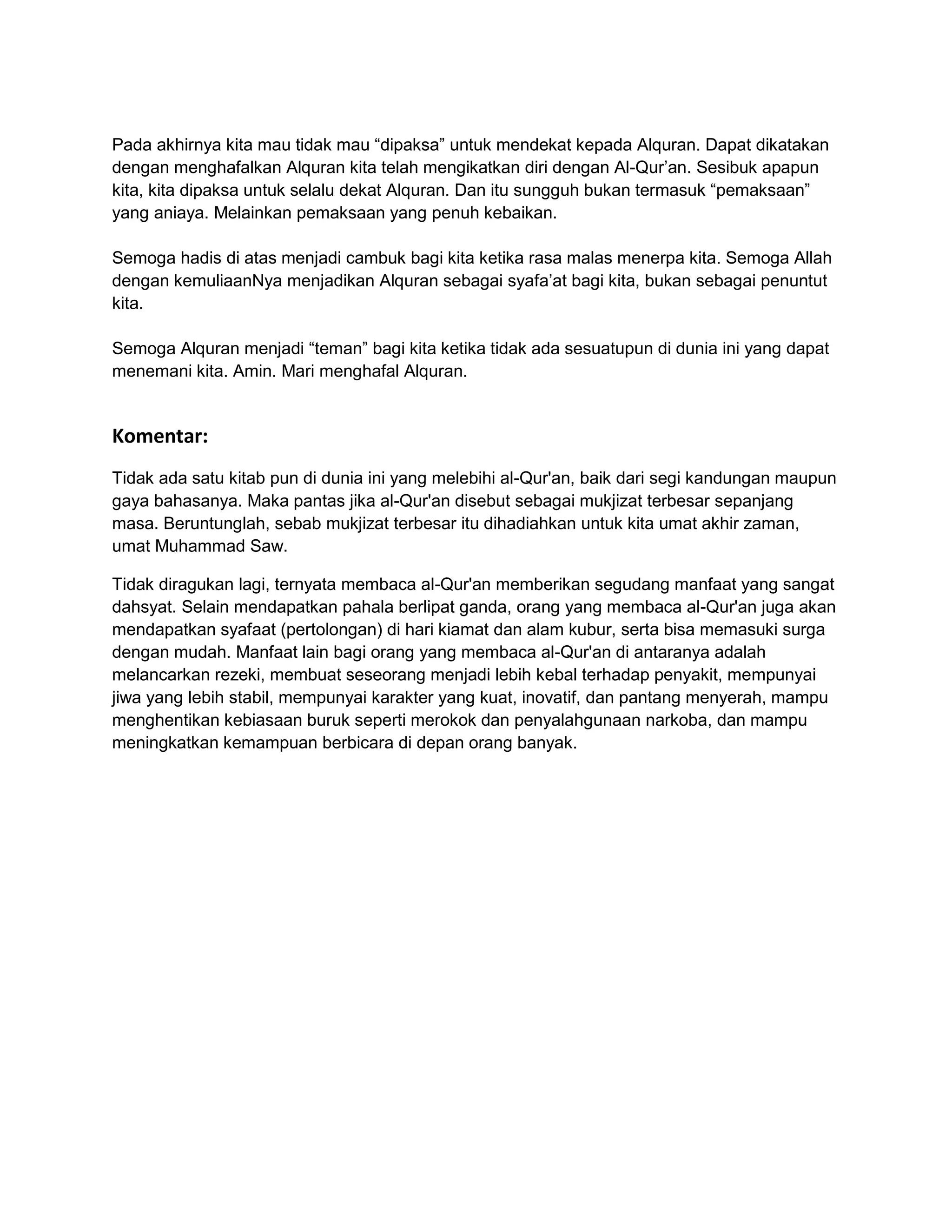 Empat tanda orang celaka dan bahagia | DOCX