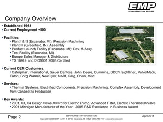 EMP cooling systems solutions ppt 04 10 11 | PPT