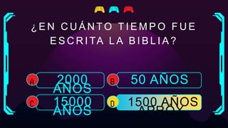 Juego interactivo para aprender biblia y su historia | PPTX