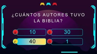 Juego interactivo para aprender biblia y su historia | PPTX