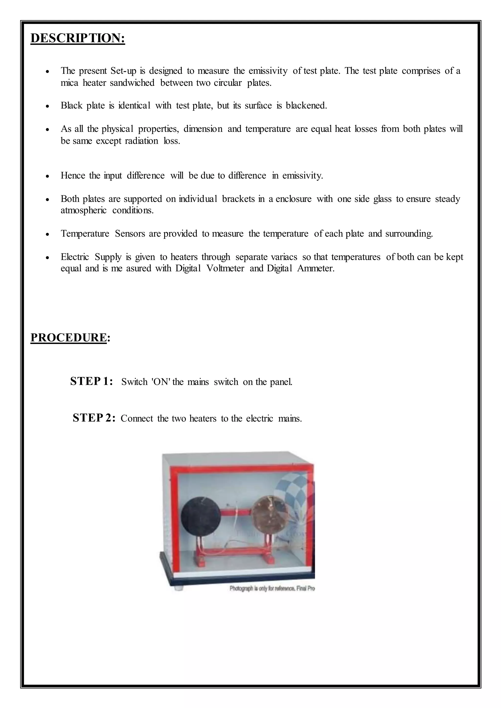 Emissivity Measurement Apparatus | DOCX