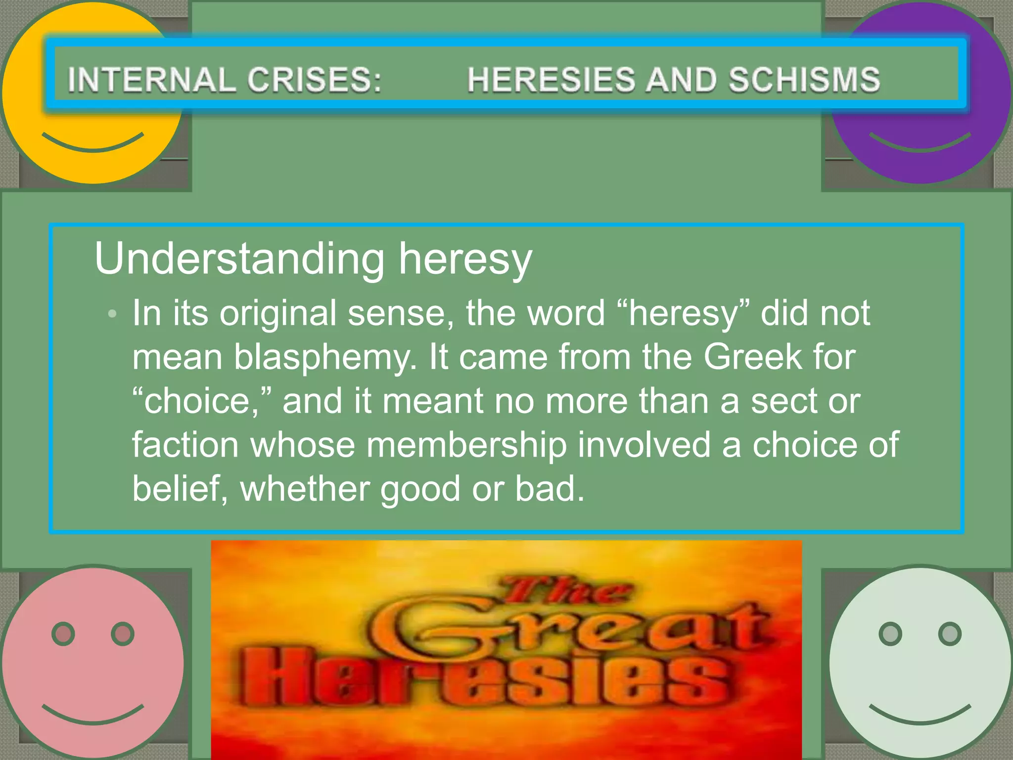 Emperor constantine, heresies and councils | PPTX