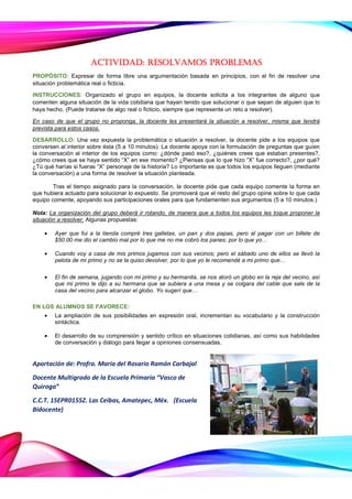 ACTIVIDADES PARA EMPEZAR EL DIA | PDF