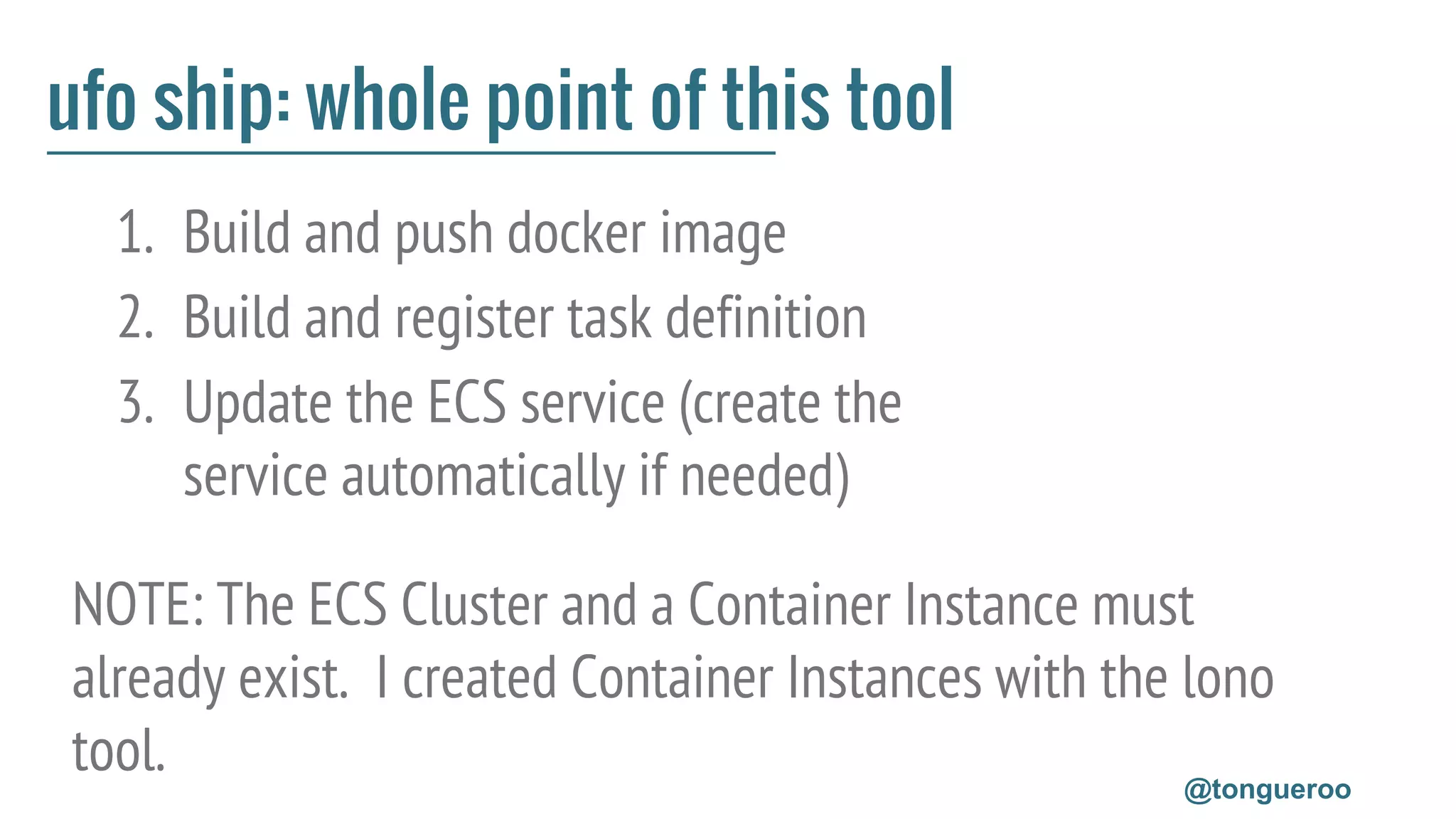 Ufo Ship for AWS ECS | PPT