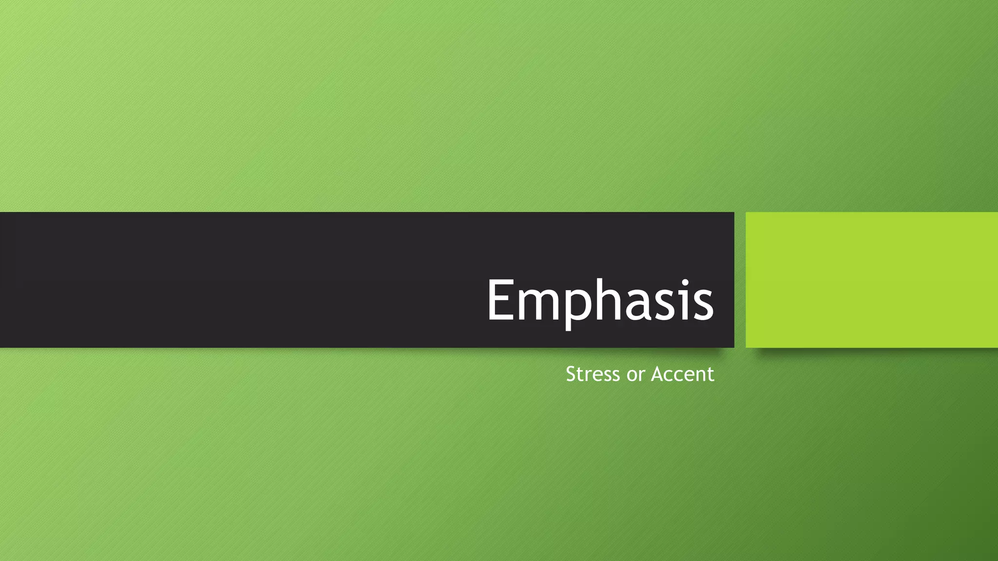 Emphasis | PDF