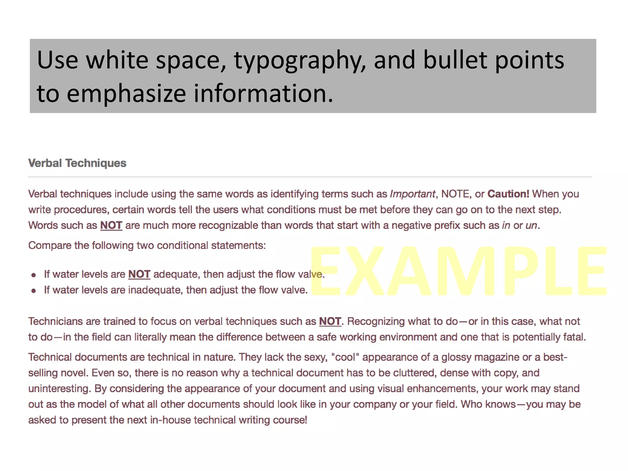 Emphasis in Technical Writing | PPTX