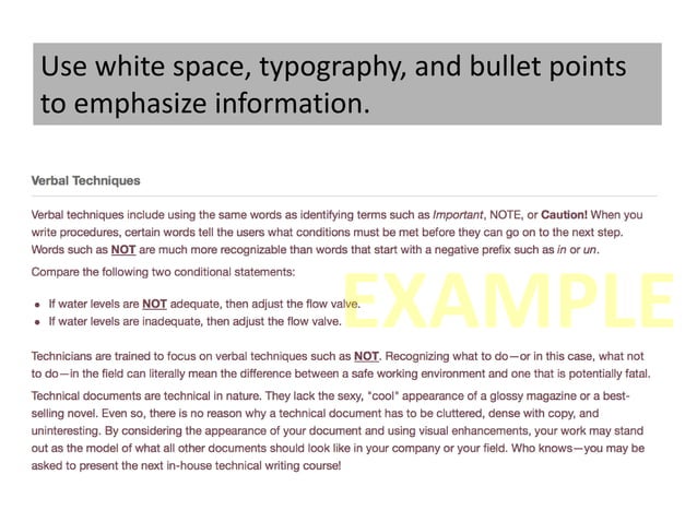 Emphasis in Technical Writing | PPTX
