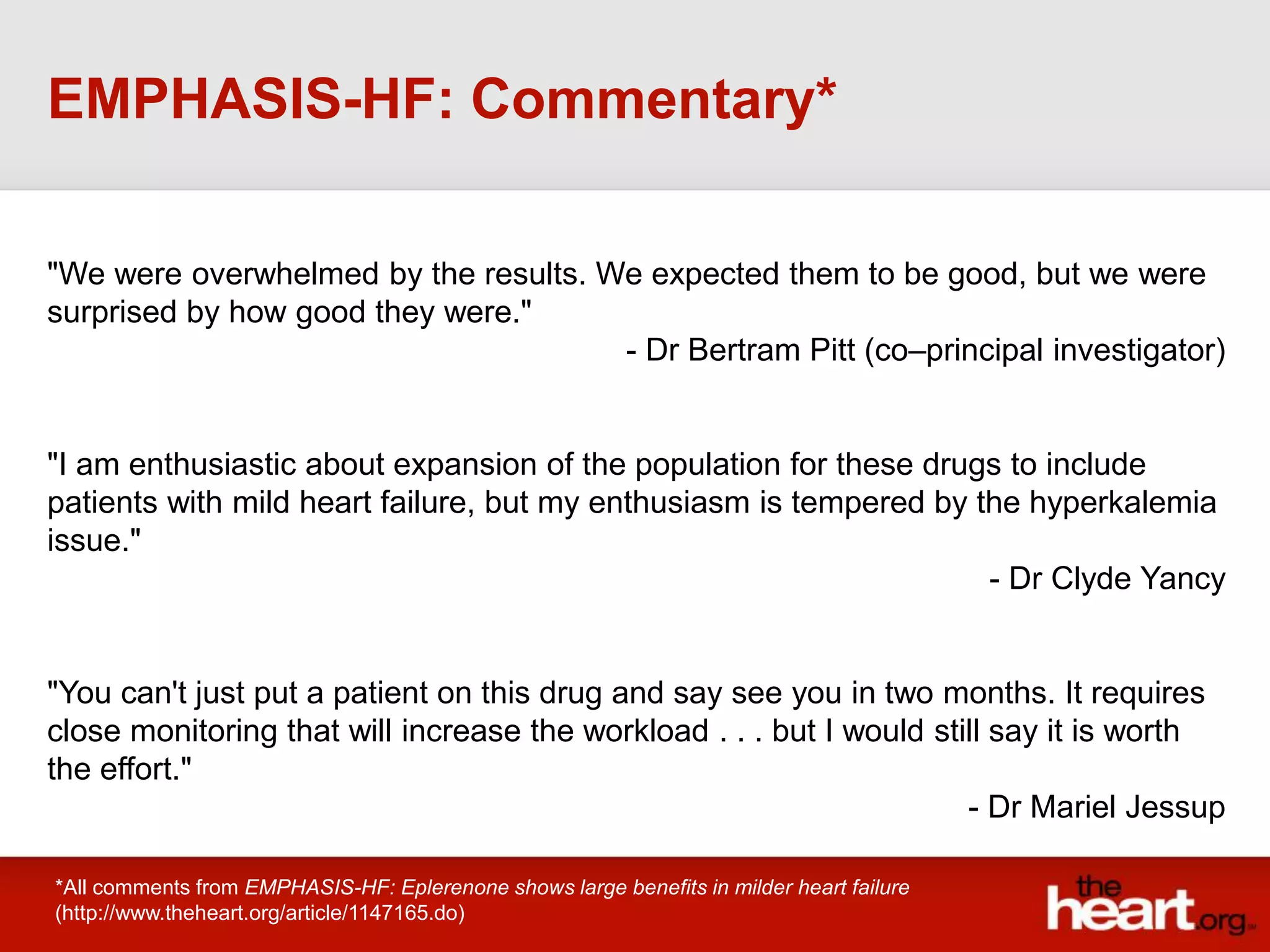 EMPHASIS-HF trial - Summary & Results | PPT