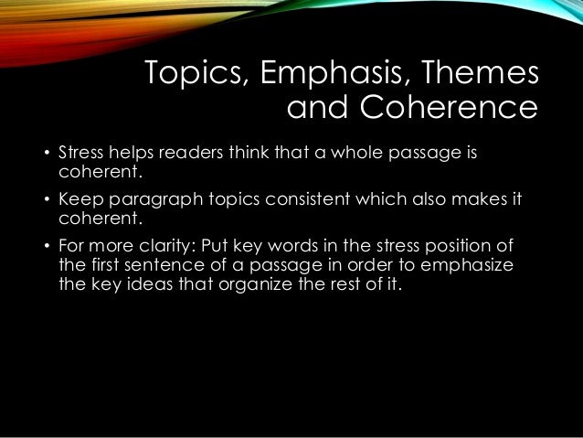 Emphasis: Sentence Stucture