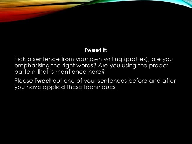 Emphasis: Sentence Stucture