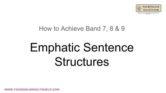 Emphatic Sentence Structures (Inversion) | PPTX