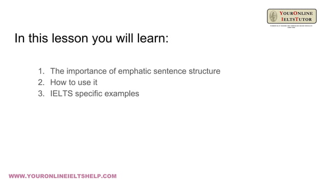 Emphatic Sentence Structures (Inversion) | PPTX