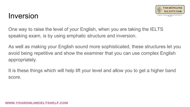 Emphatic Sentence Structures (Inversion) | PPTX