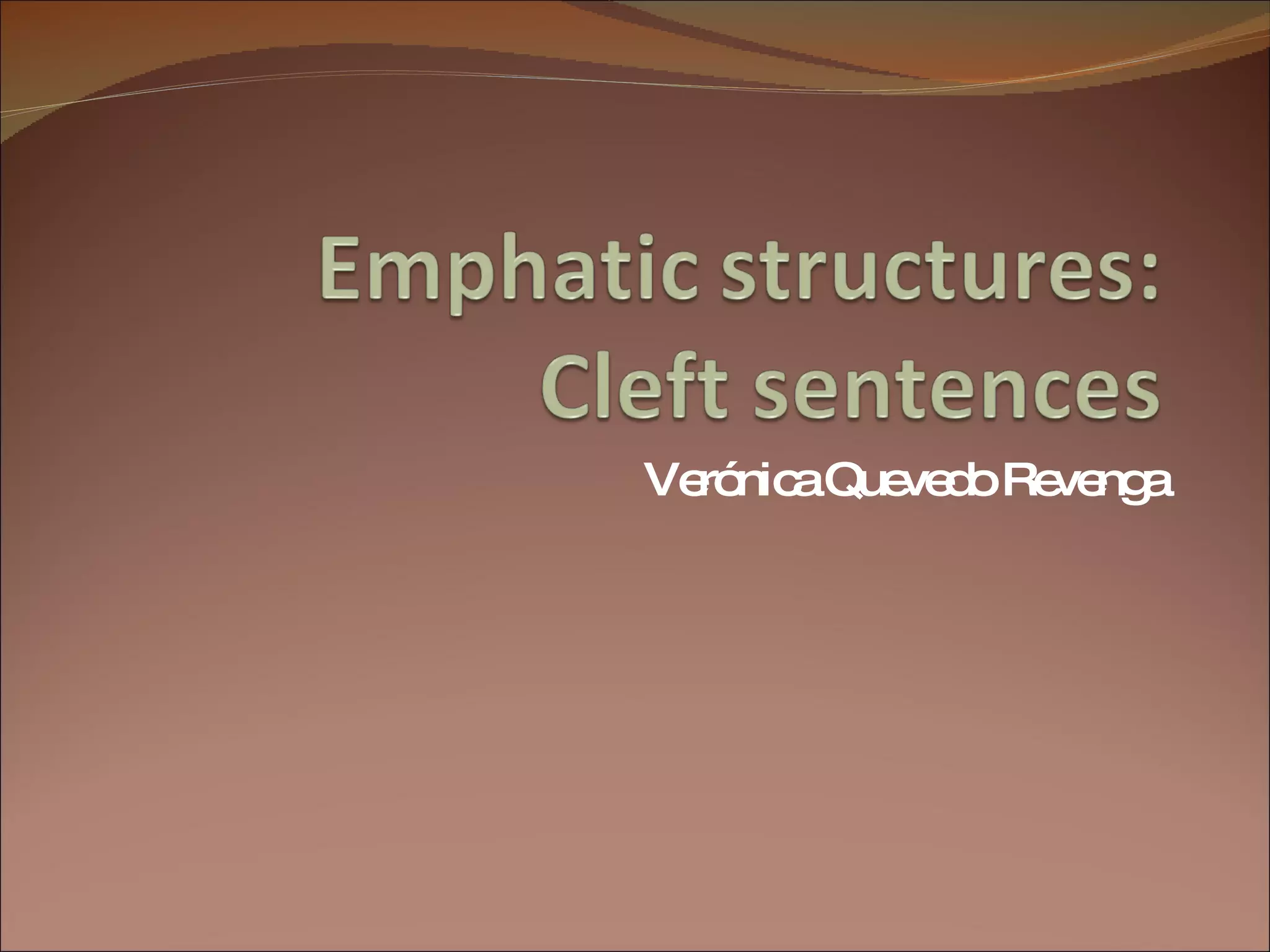 Emphatic Structures | PPT