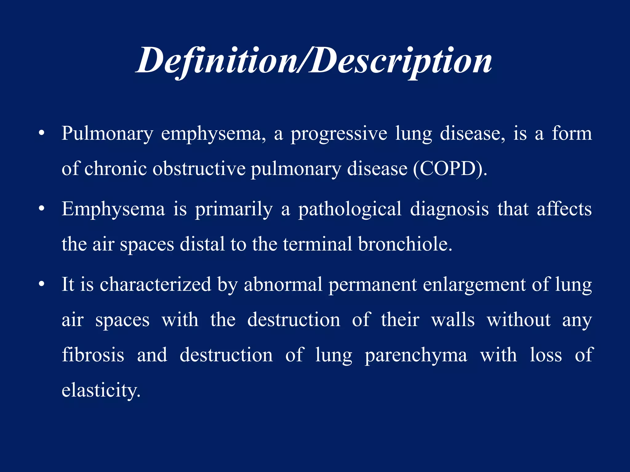 Emphysema and therapeutics | PPTX