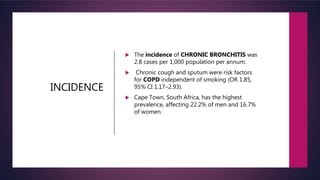 Emphysema and chronic bronchitis | PPTX