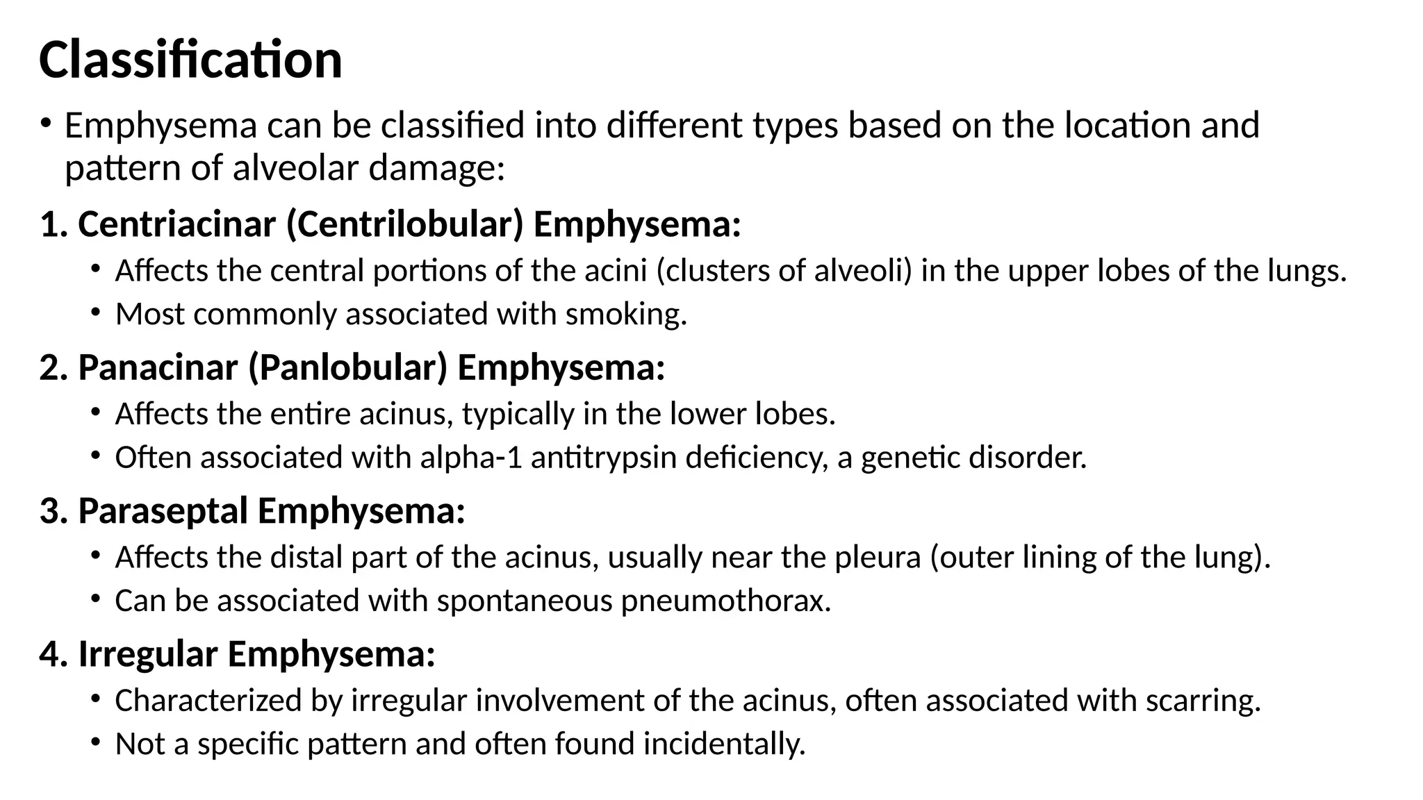 Emphysma. A condition of lower respirator system. | PPTX