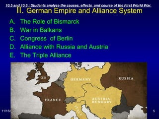 Unit 6 Topic 1 Notes - German Empire and Alliances | PPT