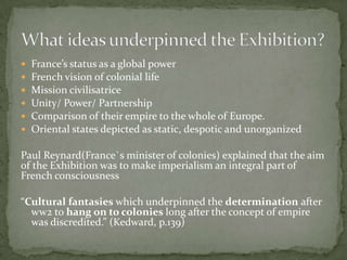 The French Empire & colonial exhibition of 1931 | PPT