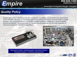 Empire Wire & Supply Factory Controls and Automation | PPT