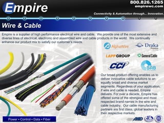 Empire Wire & Supply Factory Controls and Automation | PPT