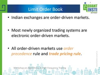 Empirical Analysis of Limit Order Books | PPTX