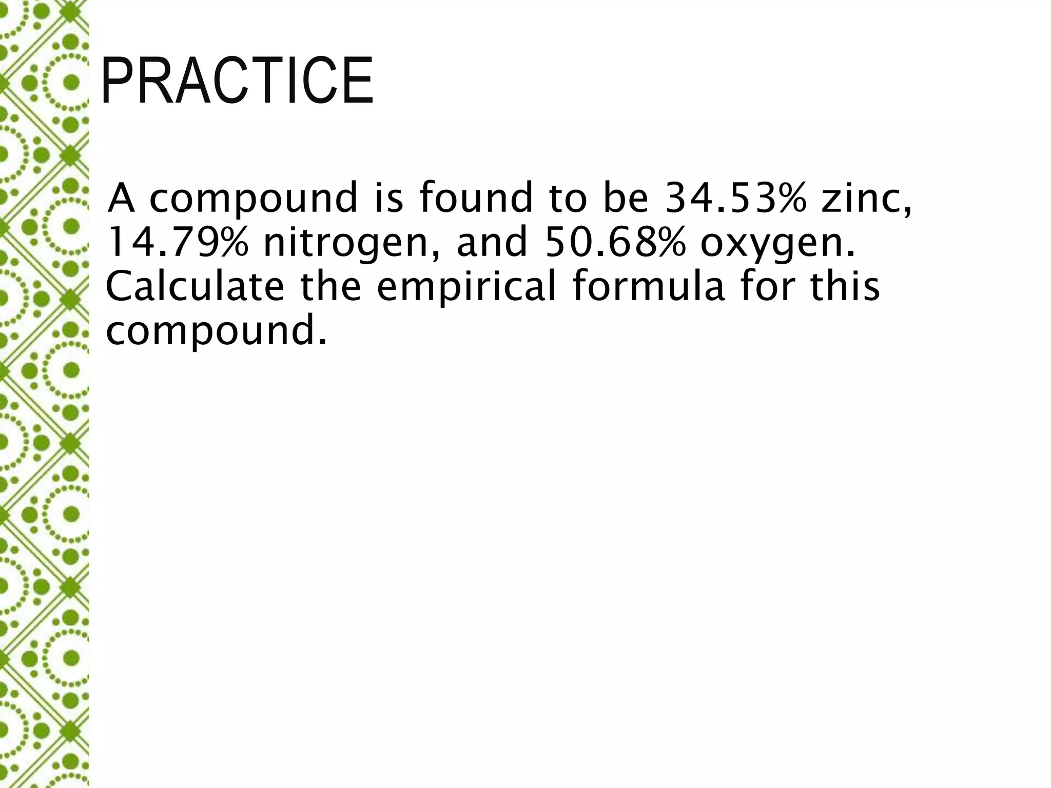 Empirical and molecular formulas | PPTX