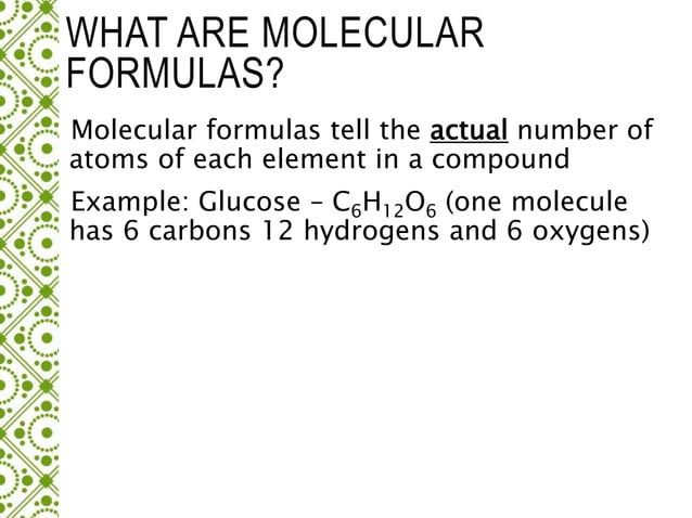 Empirical and molecular formulas | PPTX | Chemistry | Science