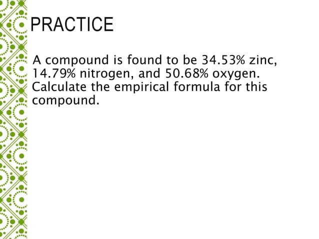 Empirical and molecular formulas | PPTX | Chemistry | Science