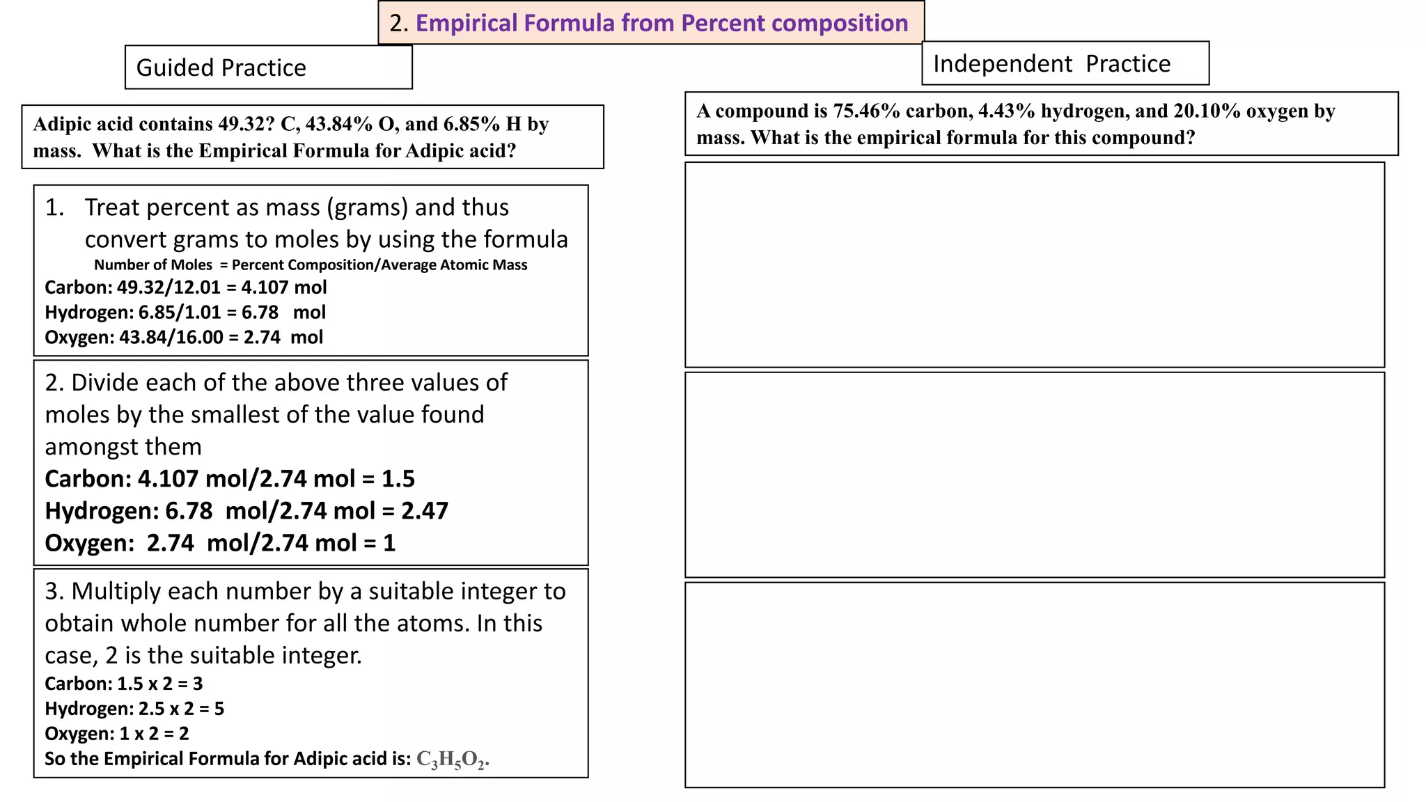 Empirical and molecular formulas | PPTX