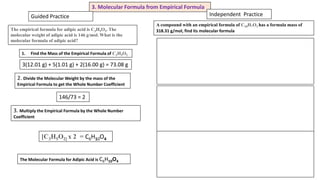 Empirical and molecular formulas | PPTX