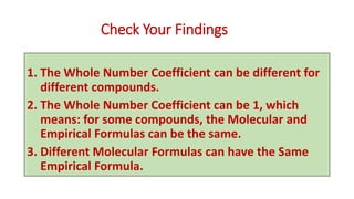 Empirical and molecular formulas | PPTX