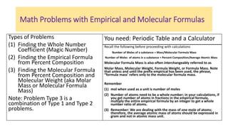 Empirical and molecular formulas | PPTX