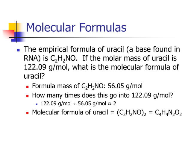 Empirical_and_Molecular_Formulas.ppt | Chemistry | Science