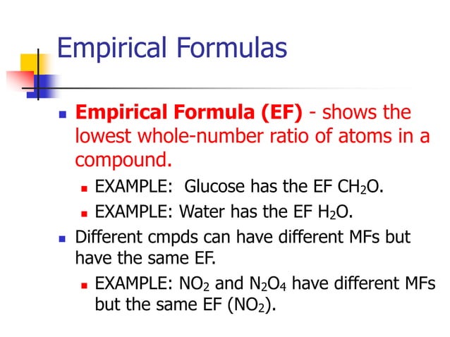 Empirical_and_Molecular_Formulas.ppt | Chemistry | Science