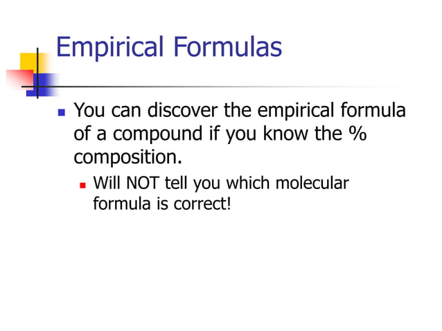 Empirical_and_Molecular_Formulas.ppt | Chemistry | Science