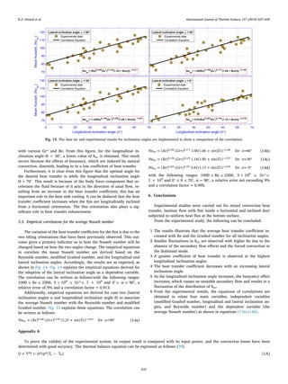 Empirical correlations for mixed convection heat transfer through a fin ...