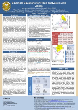 Empirical equations for flood analysis in arid zones | PPSX