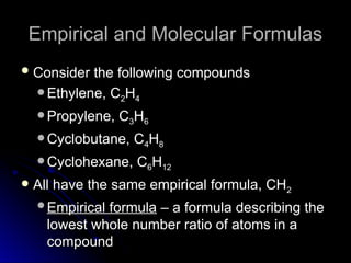 Empirical Formulas is a Chemistry PowerPoint | PPT