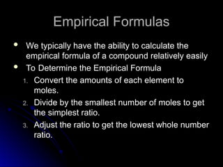Empirical Formulas is a Chemistry PowerPoint | PPT