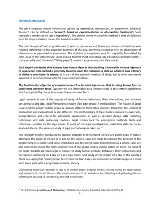 Research Methodology (Empirical Legal Research) | PDF