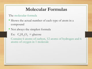 Empirical & Molecular Formulas of Compounds | PPT