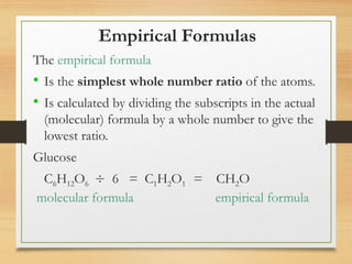 Empirical & Molecular Formulas of Compounds | PPT
