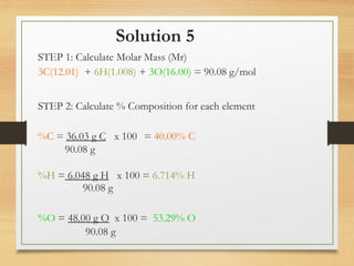 Empirical & Molecular Formulas of Compounds | PPT