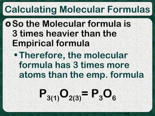 Molecular Formula Steps