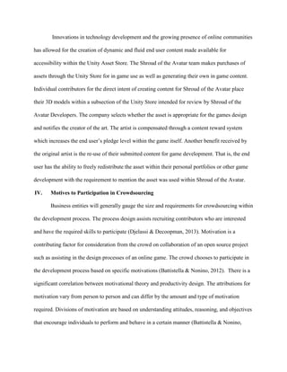 Crowdsourcing Independent Game Development: A Design Process | PDF